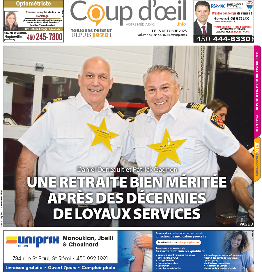 15 octobre 2025 - Coup d’œil